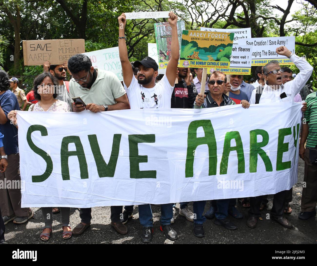 Save aarey protest hi-res stock photography and images - Alamy