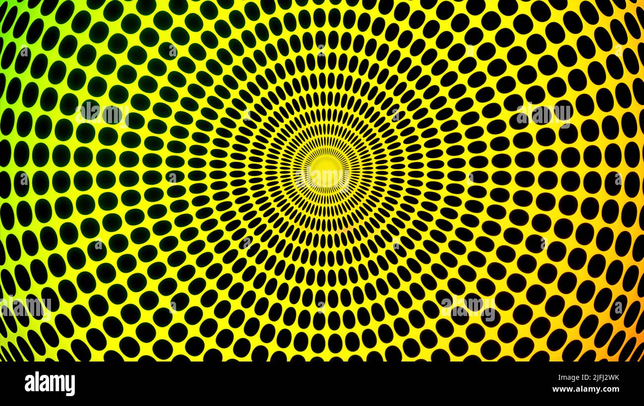 Hypnotic abstract animated colorful rays of small squares moving and ...