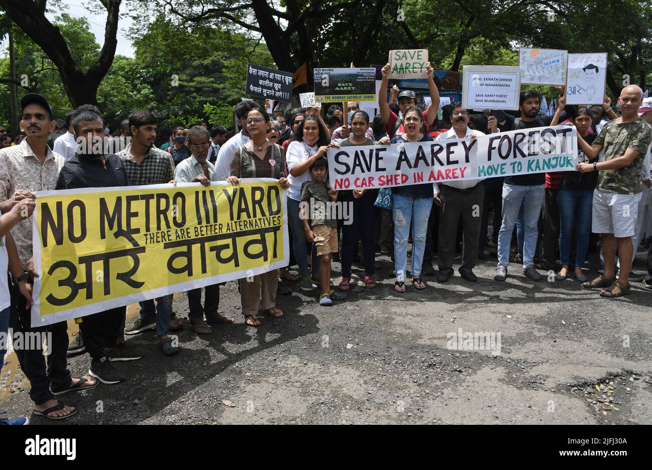 Save aarey protest hi-res stock photography and images - Alamy