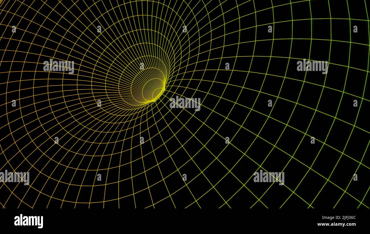 Endless framed tunnel in endless motion. Design. Black hole digital ...