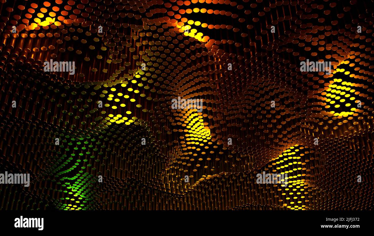 Abstract Loopable Animation With Slowly Flowing Waves Of Particles