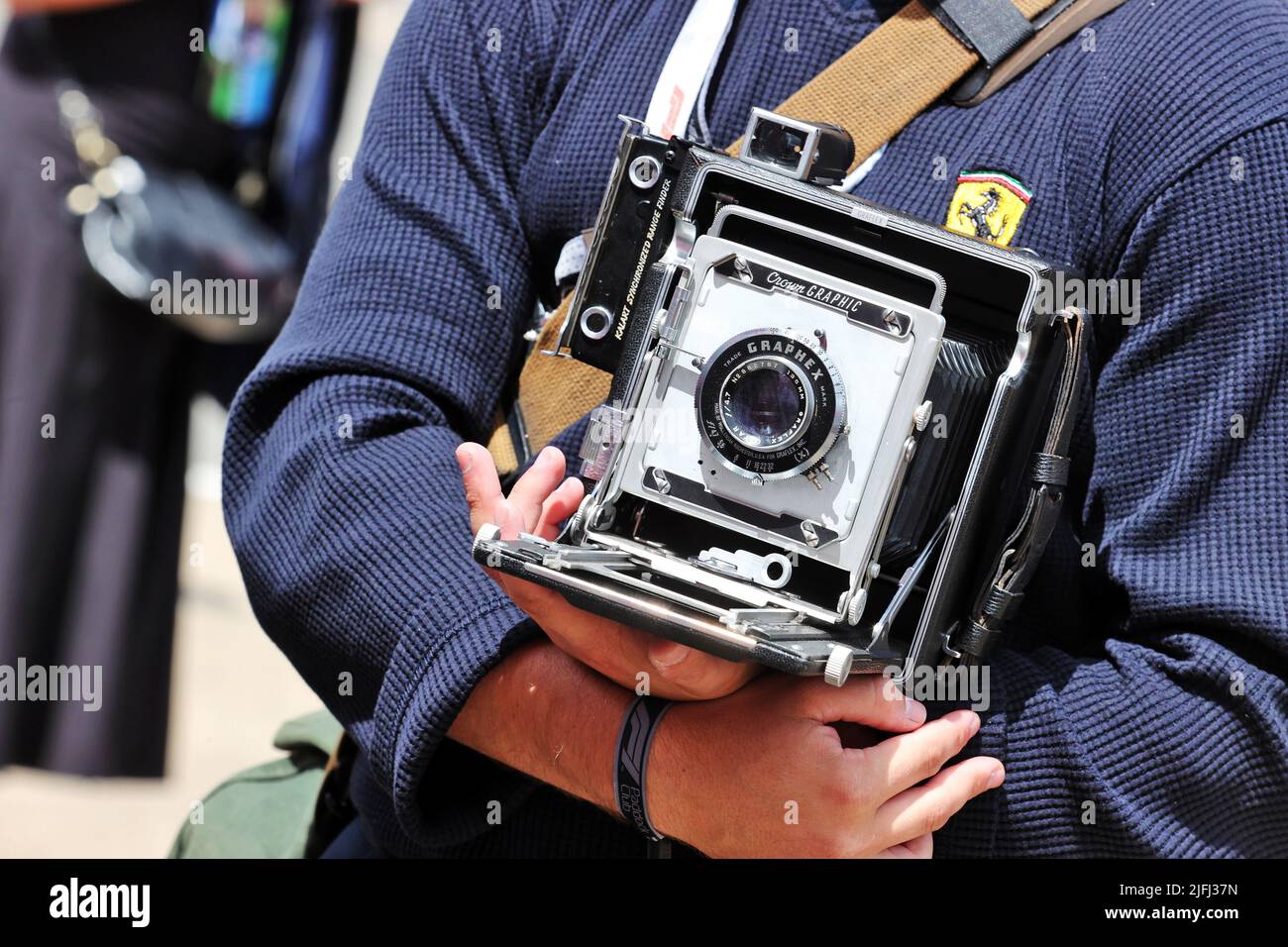 Silverstone, UK. 03rd July, 2022. Circuit atmosphere - an old camera ...