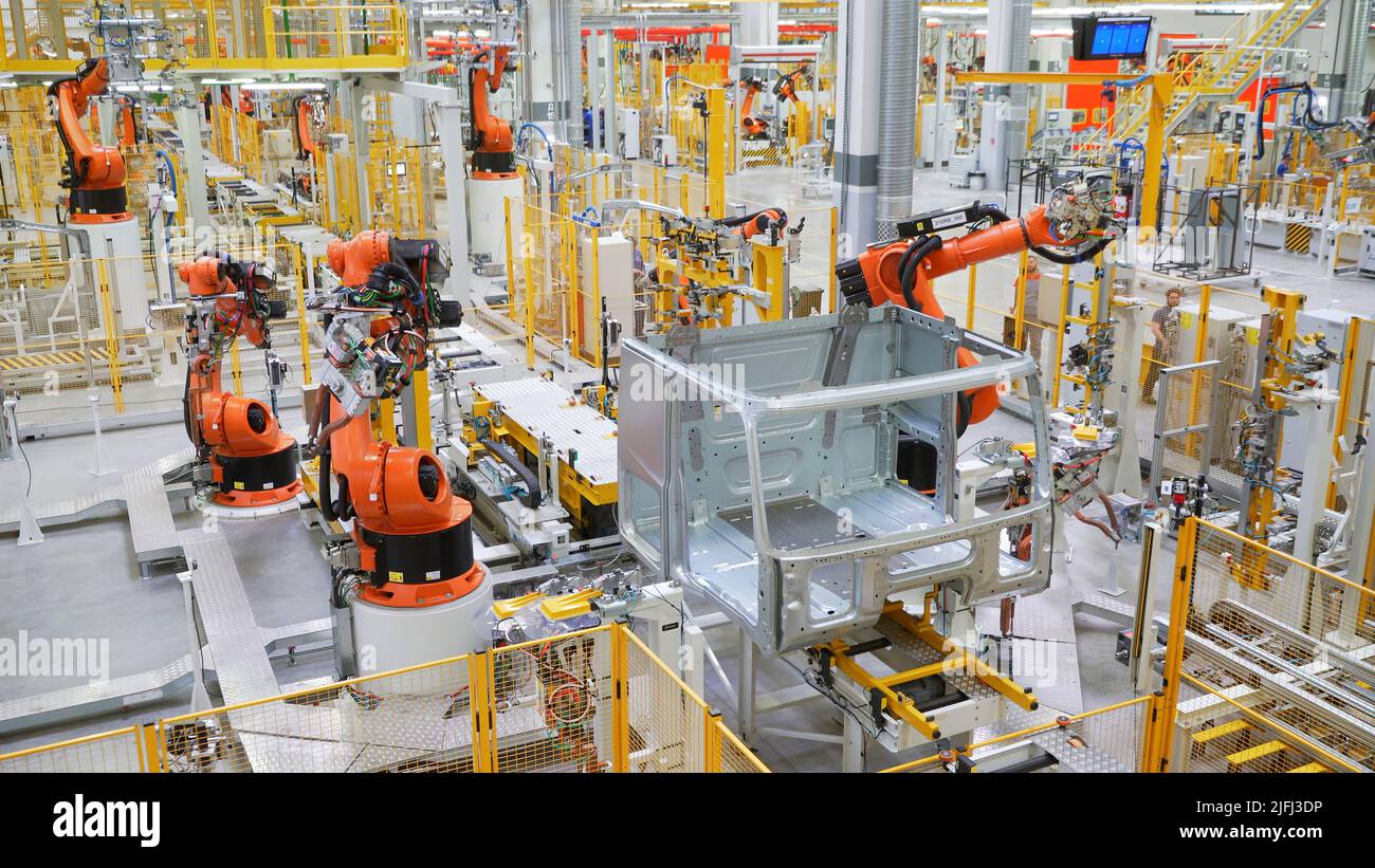 Moscow - Russia, 05.11.2022: automobile modern plant, production of ...