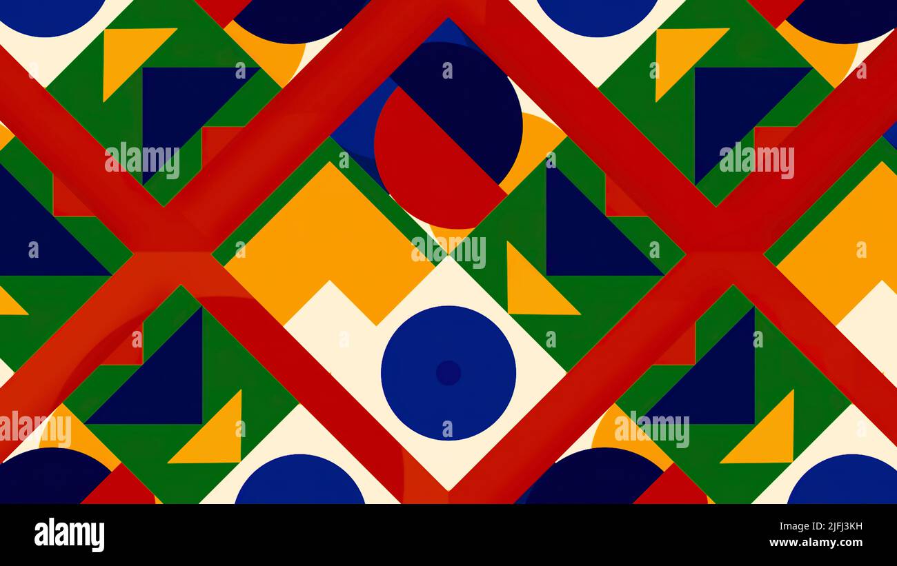 Animated Colorful Modern Looping Stained Pattern Motion Art Geometric Background With