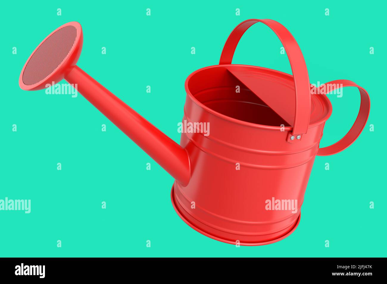 Watering can isolated on a green background. 3d render concept of ...