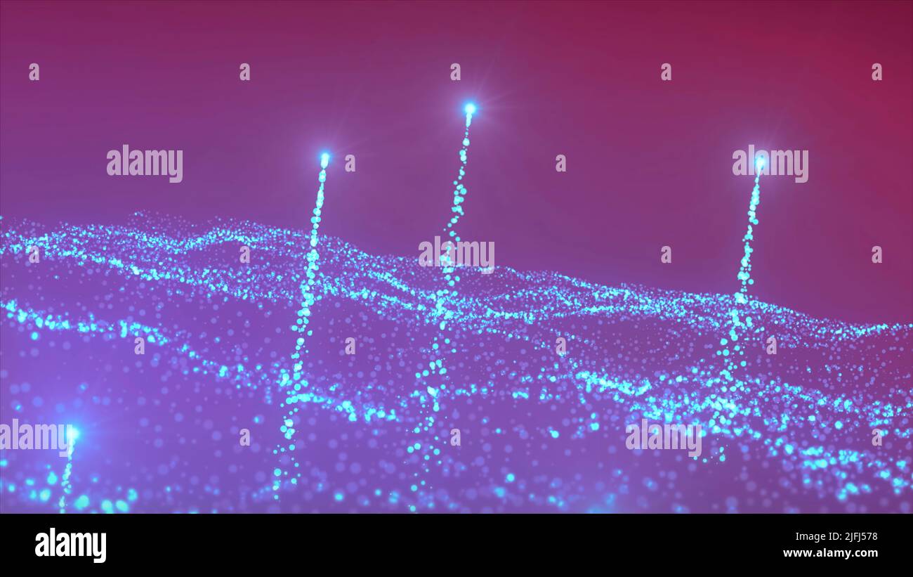 Sunrays flying particles abstract motion hi-res stock photography and ...