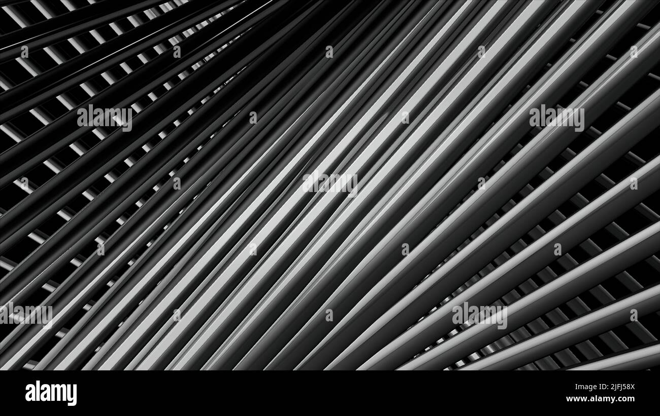 Abstract monochrome metal wire lines background, seamless loop. Motion ...