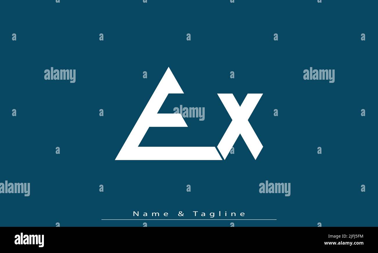 Alphabet letters Initials Monogram logo EX , XE Stock Vector Image ...