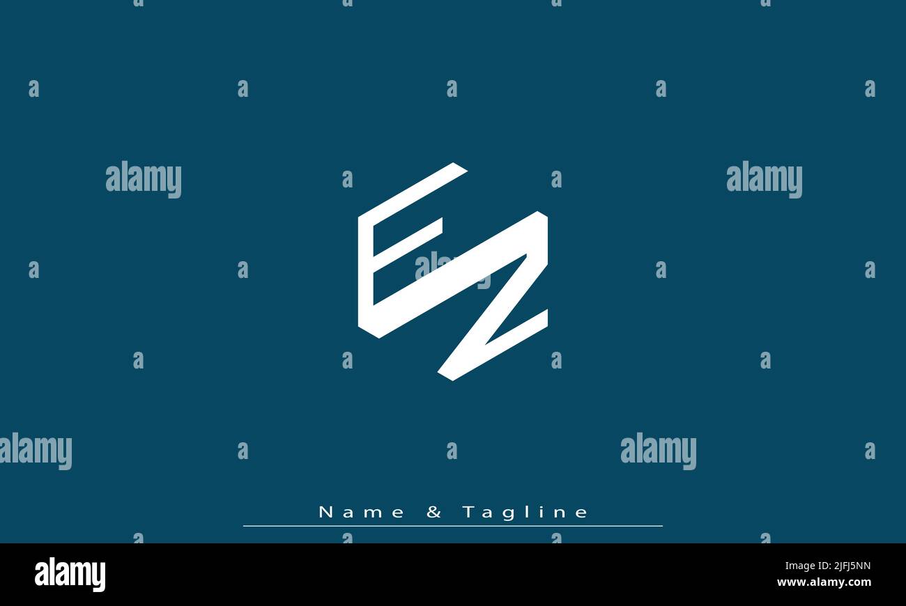Alphabet letters Initials Monogram logo EZ , ZE Stock Vector Image ...