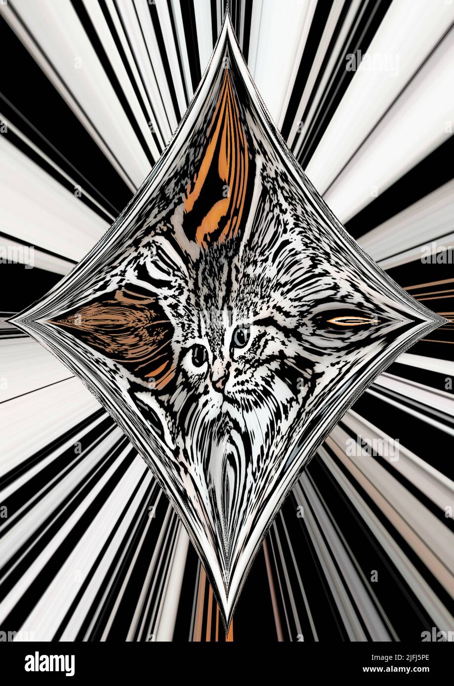 Digital art of a kitten Stock Photo - Alamy