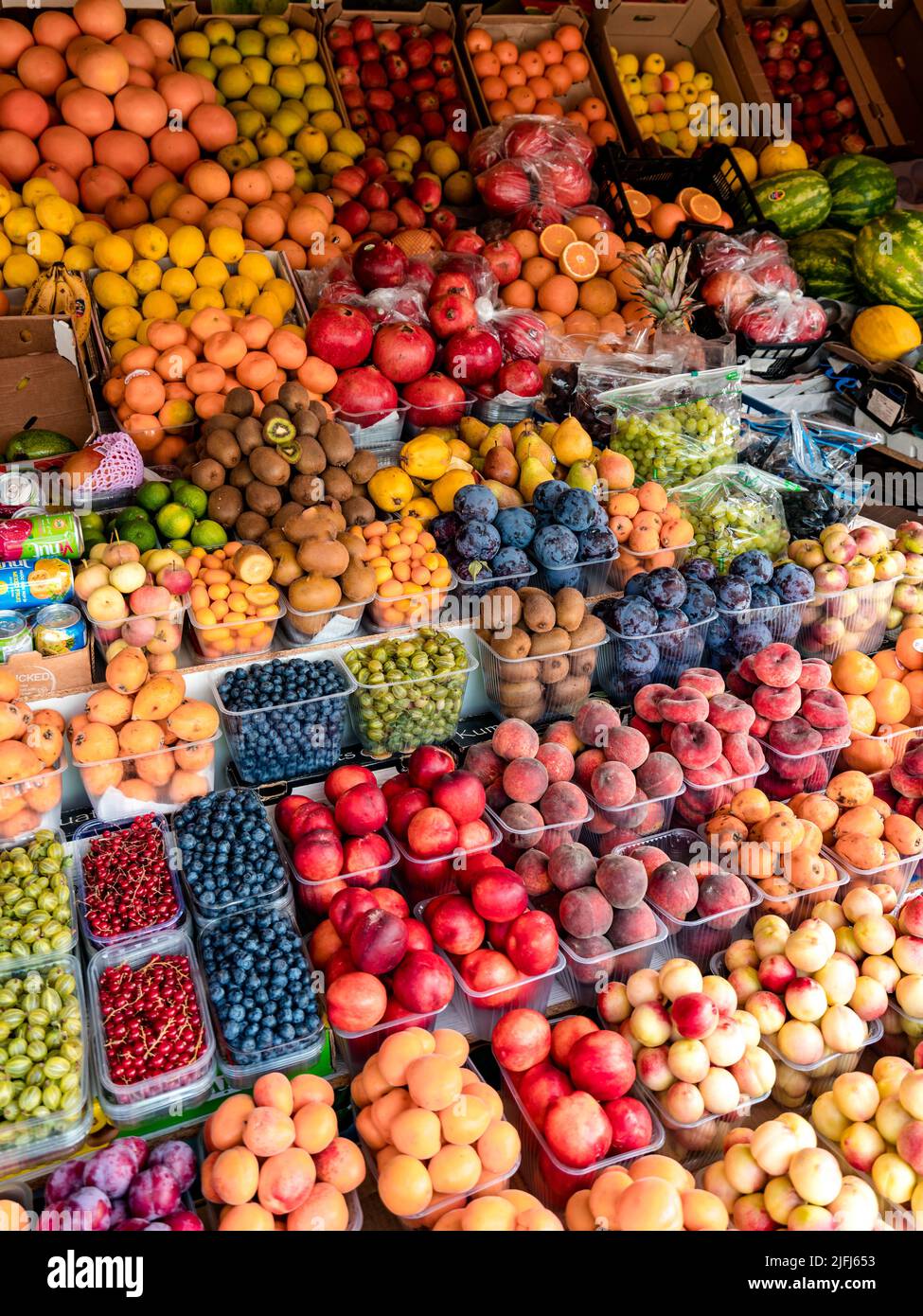 Fruits Market. Healthy natural food concept Stock Photo - Alamy