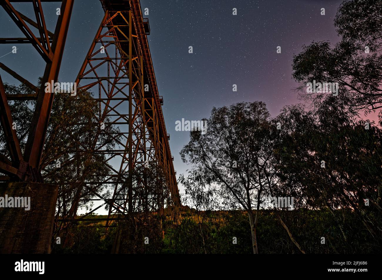 Maribyrnong River Viaduct rail bridge Stock Photo - Alamy