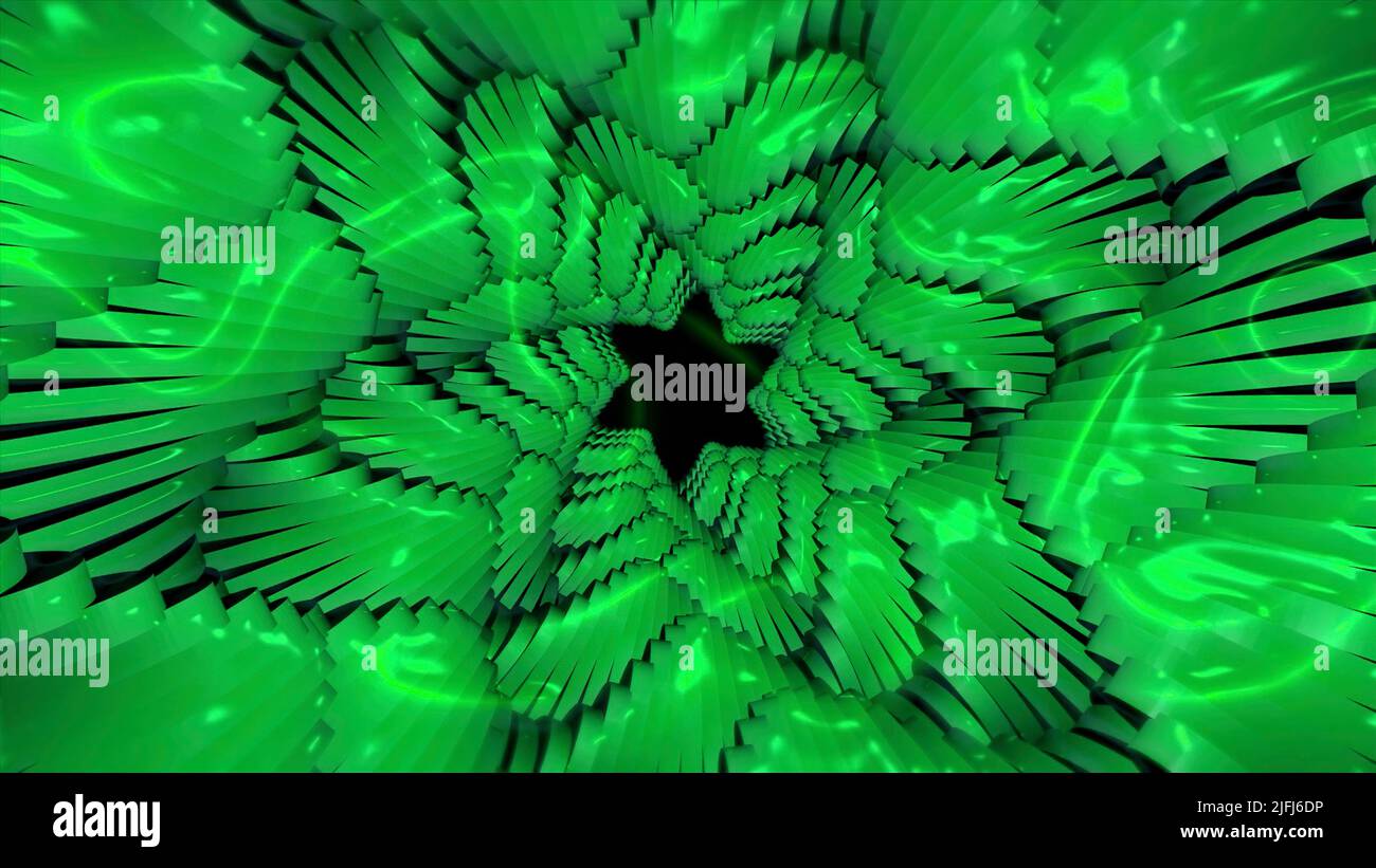 Abstract kaleidoscopic background with colorful slowly rotating ...