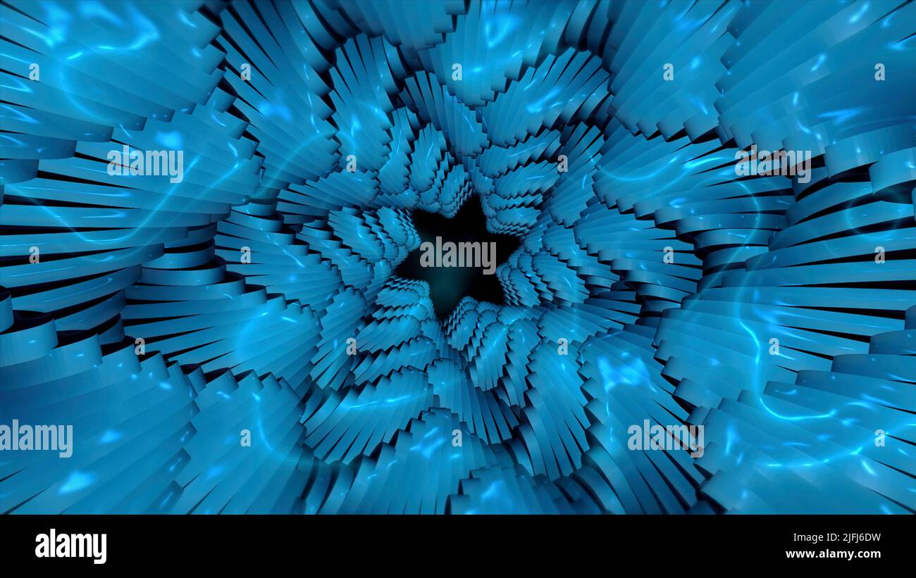 Abstract kaleidoscopic background with colorful slowly rotating ...