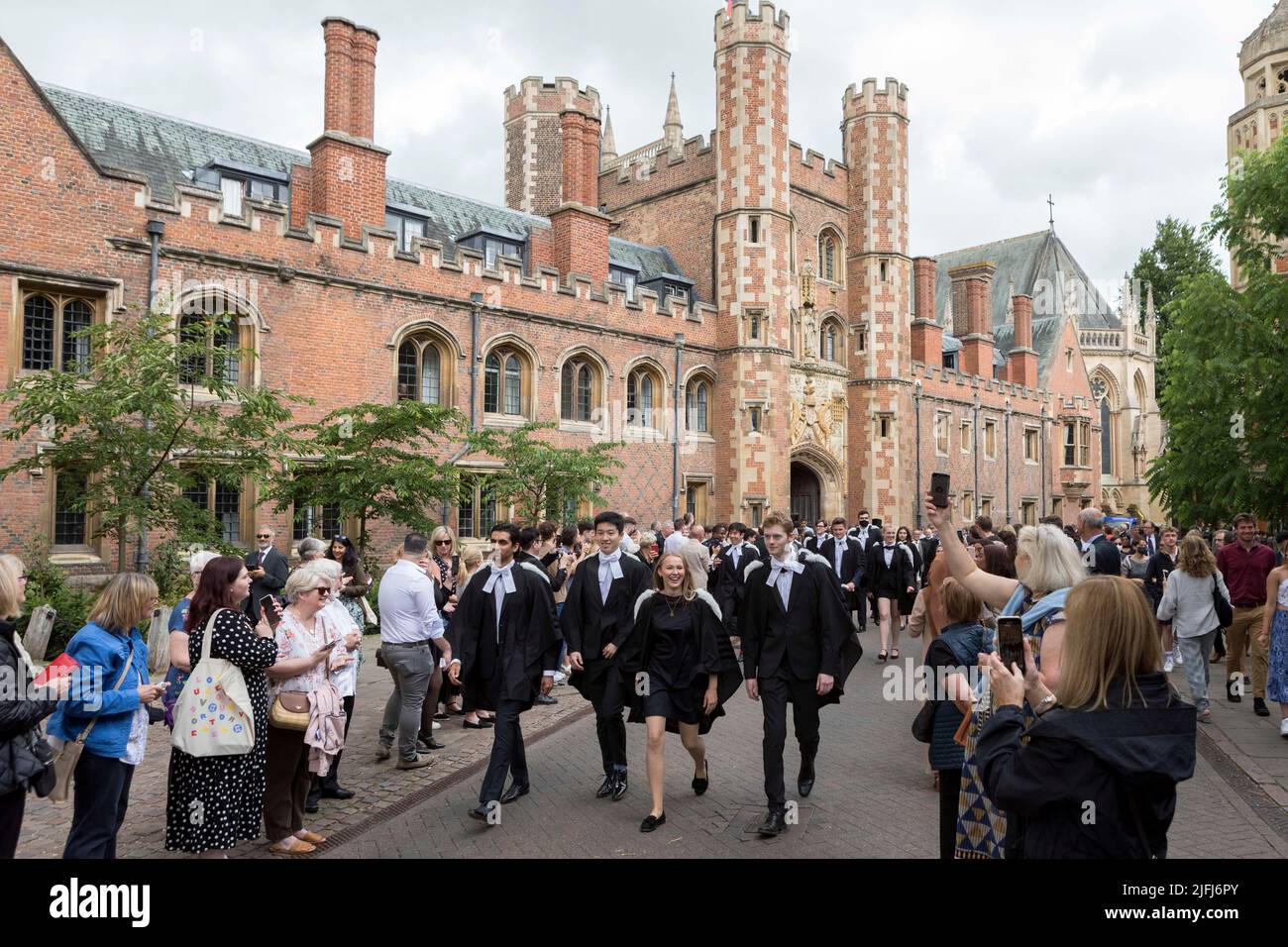 Trinity college cambridge university graduation hi-res stock ...