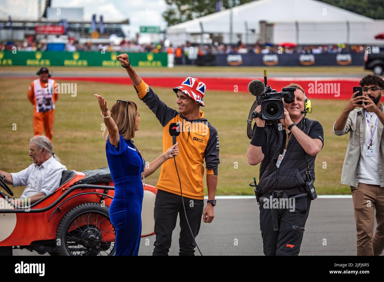 Silverstone, UK. 03rd July, 2022. Lando Norris (GBR) McLaren with ...