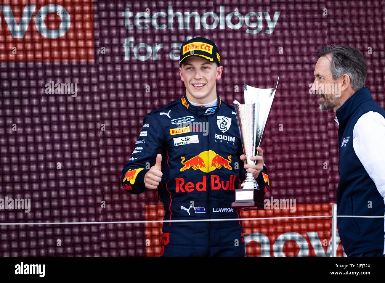 Silverstone, UK. 3rd July, 2022. LAWSON Liam (nzl), Carlin, Dallara F2 ...