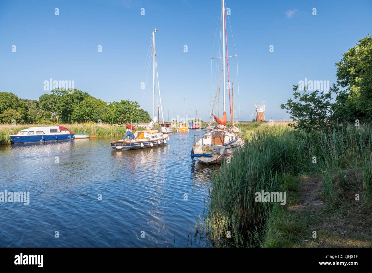 Horsey Windpump or drainage windmill on the norfolk broads Stock Photo ...