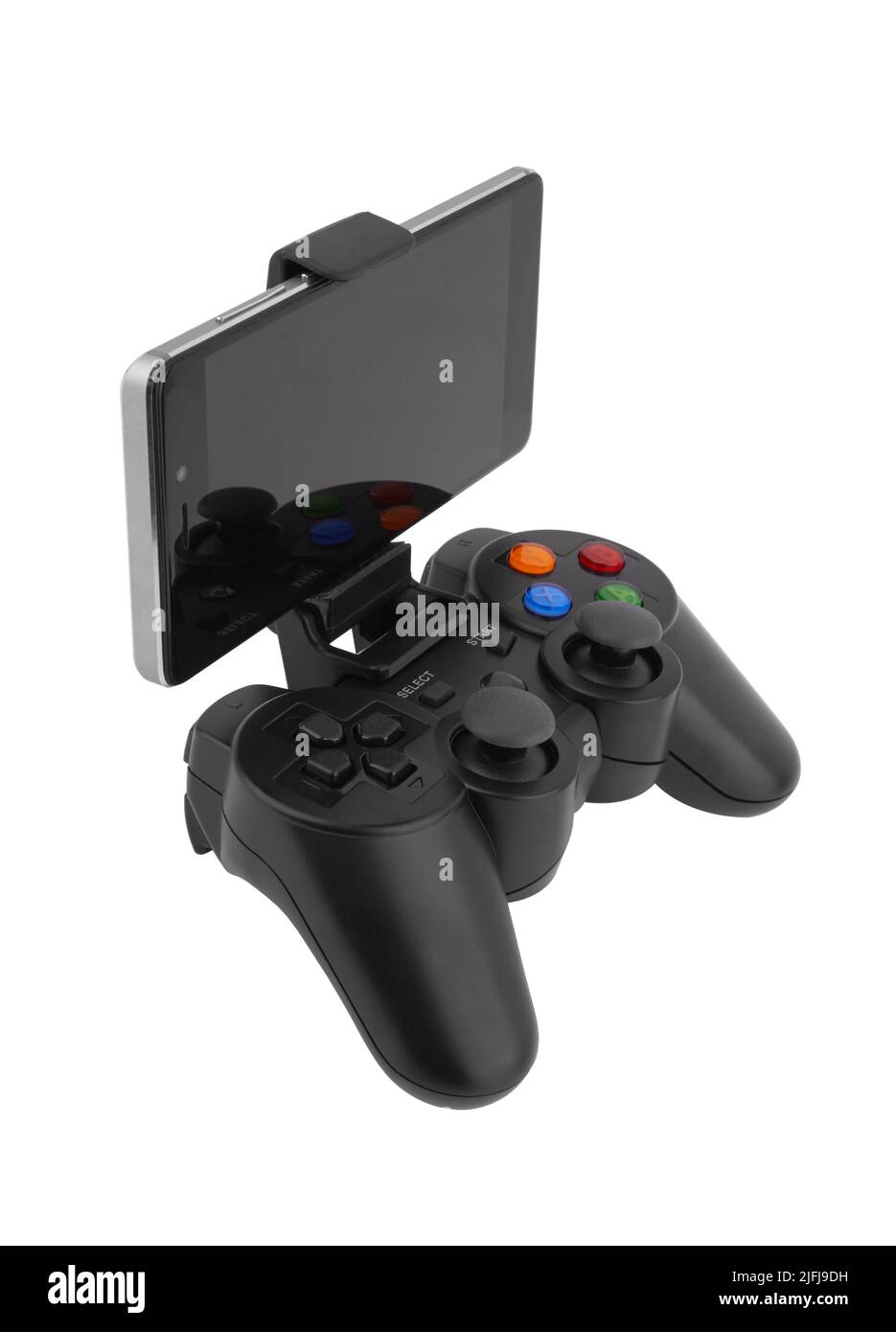 Video game controller isolated on white background Stock Photo - Alamy