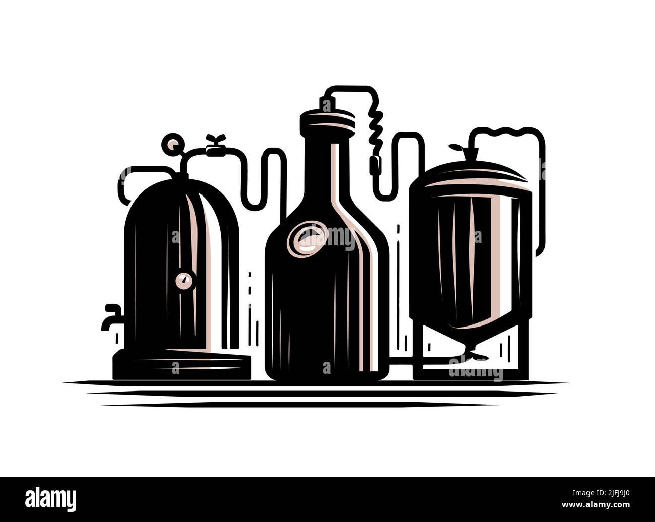 Distiller vintage illustration Stock Vector Images - Alamy