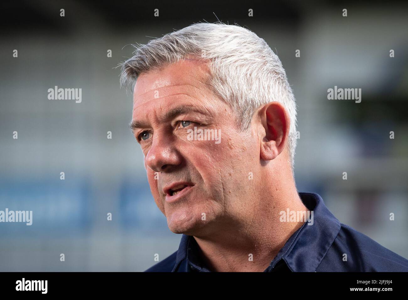 Daryl Powell Head Coach of Warrington Wolves ahead of the game Stock ...
