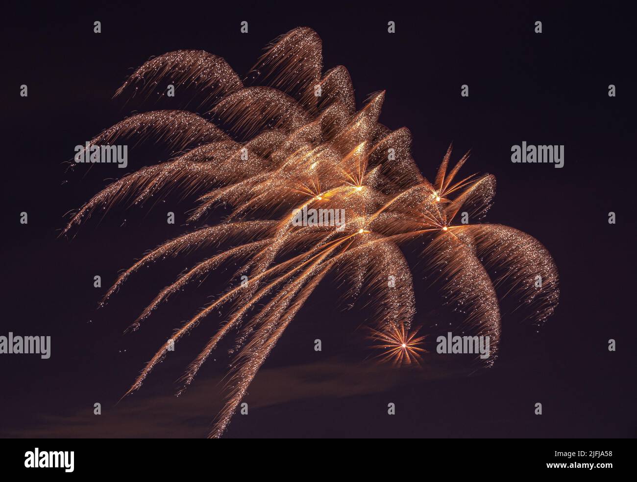 Sparks illuminate dark sky fire hi-res stock photography and images - Alamy