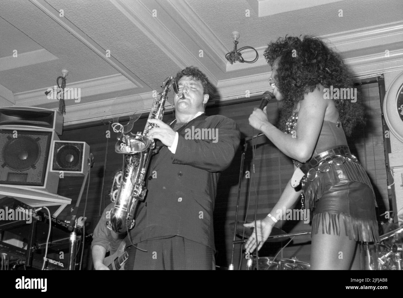 Saxophonist Raf Ravenscroft and singer Monica Reed-Price performing at ...