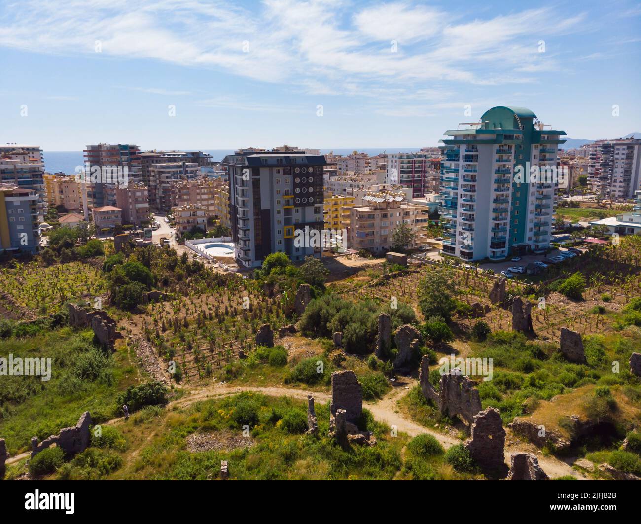 Aerial view of remains of Naula Ancient City Stock Photo - Alamy