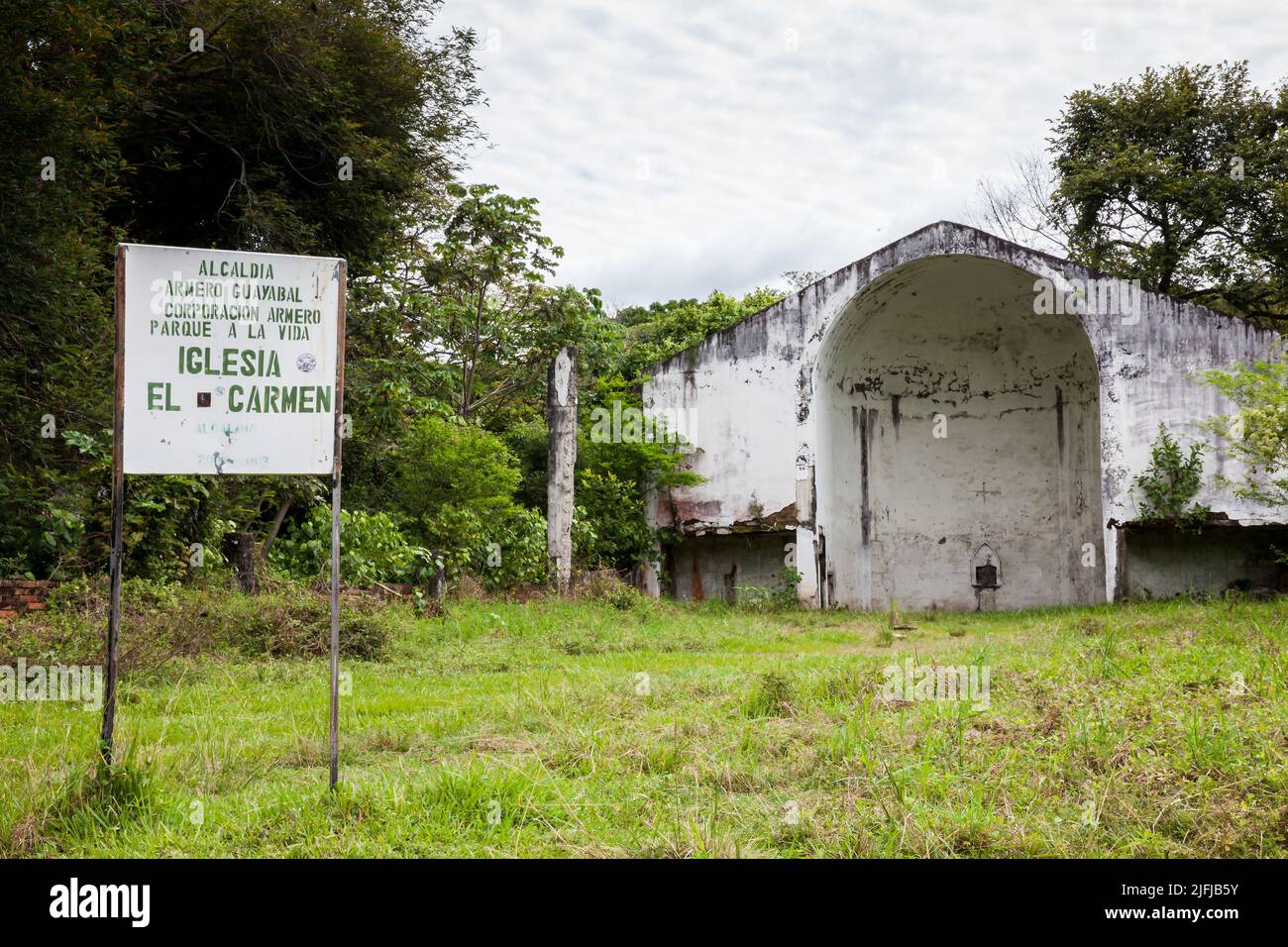 ARMERO, COLOMBIA - MAY, 2022: Remains of the El Carmen Church in the ...
