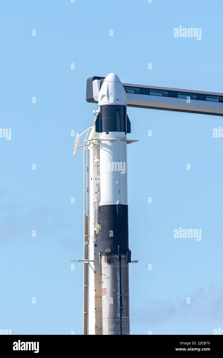 SpaceX Falcon 9 With Crew Dragon Capsule Stock Photo - Alamy