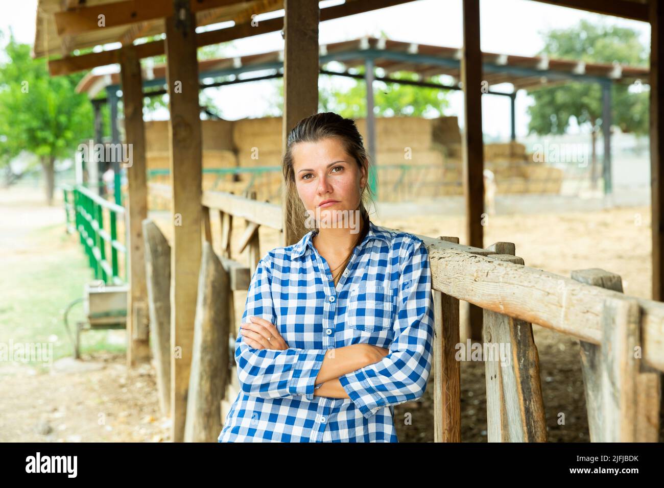 Tired farm worker stands hi-res stock photography and images - Alamy
