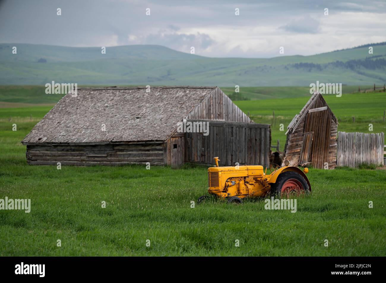 Garneill, Montana, USA. 24th June, 2022. A broken down tracker, almost ...
