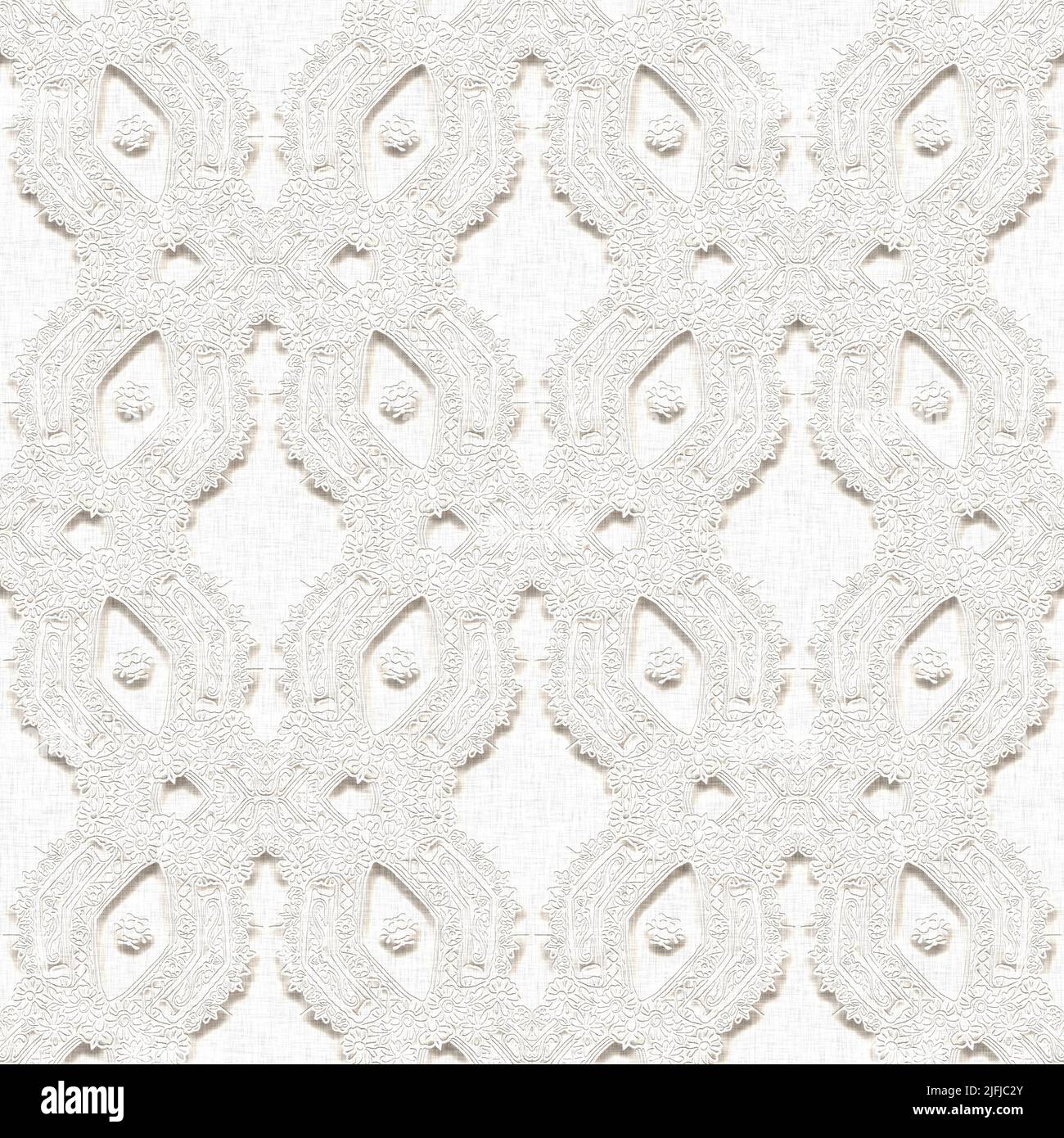 White on White linen lace effect background. Minimal stylish wedding ...