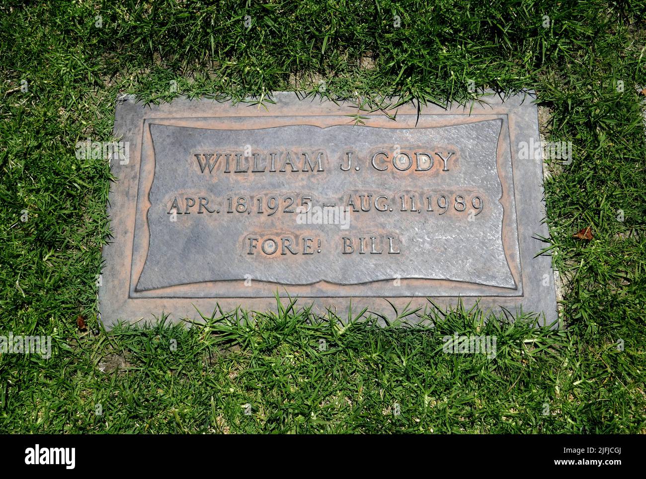 Los Angeles, California, USA 19th June 2022 Actor Bill Cody Jr.'s Grave in Sheltering Hills ...