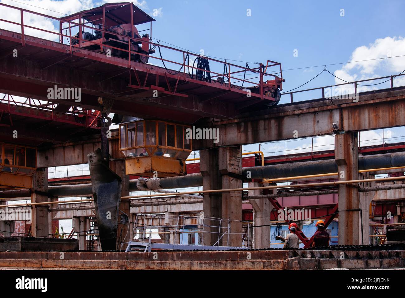 Modern reinforced concrete production line Stock Photo - Alamy