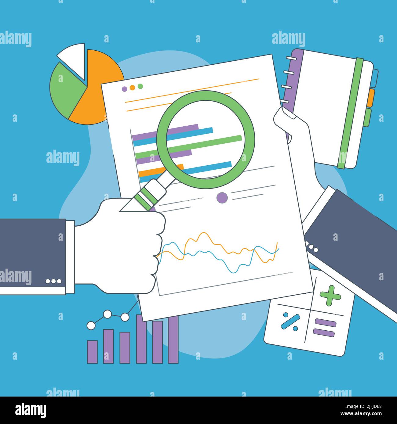 Chart analysis vector vectors hi-res stock photography and images - Alamy