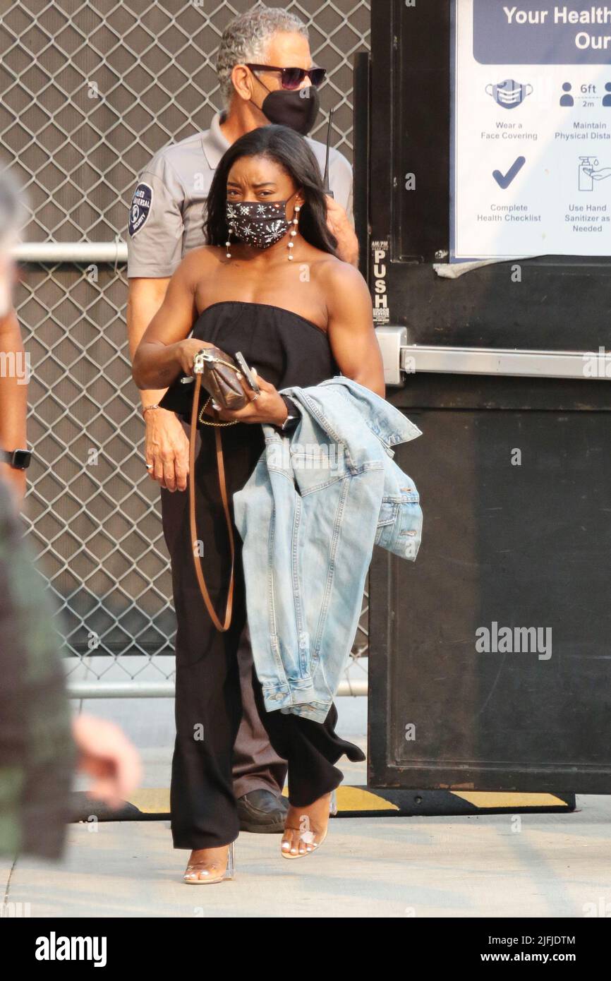 Ringo Starr and Simone Biles seen at the Jimmy Kimmel Live! studios in ...