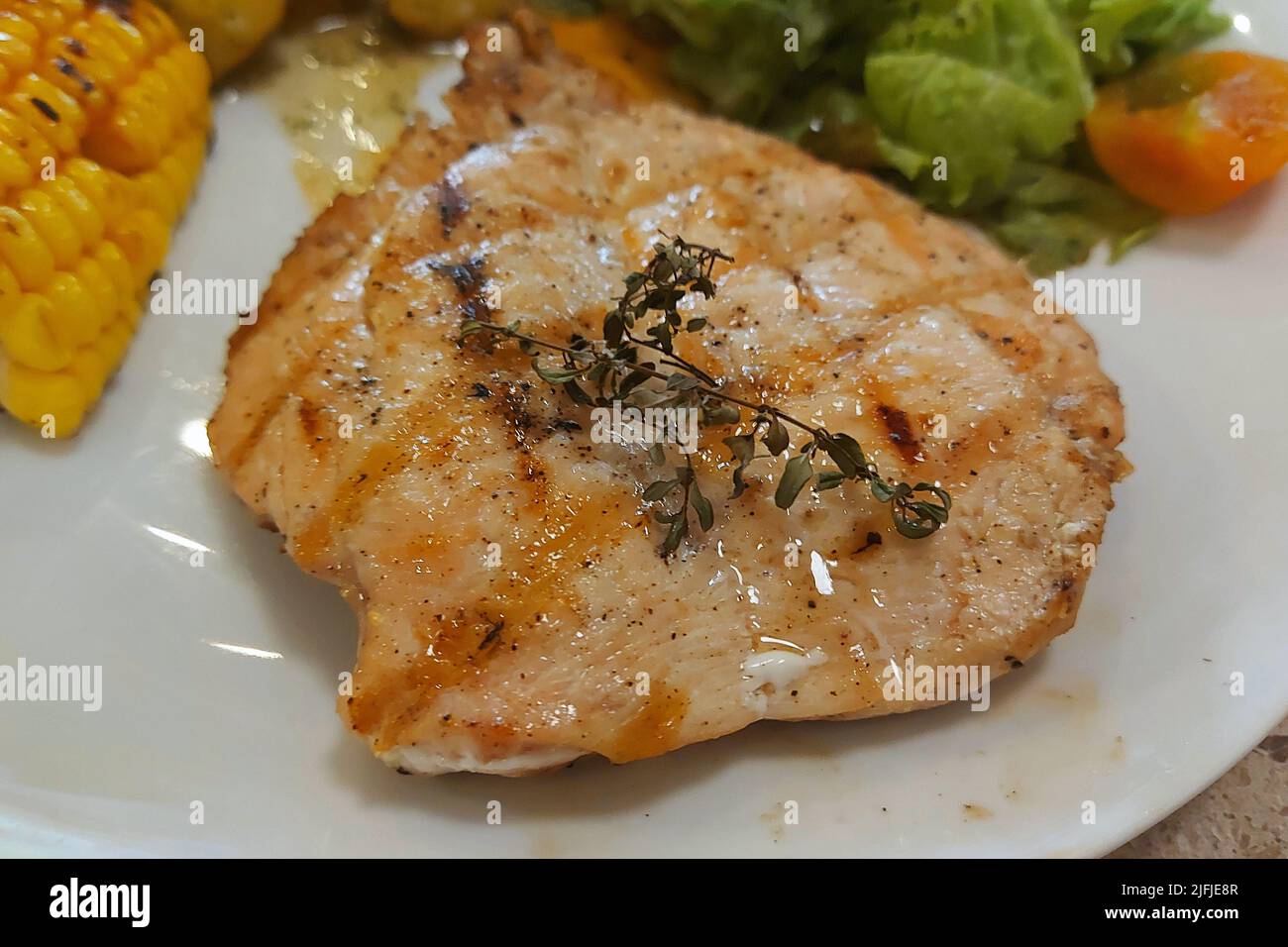 Chicken Steak at Lilikoi Cafe Jakarta Indonesia Stock Photo - Alamy