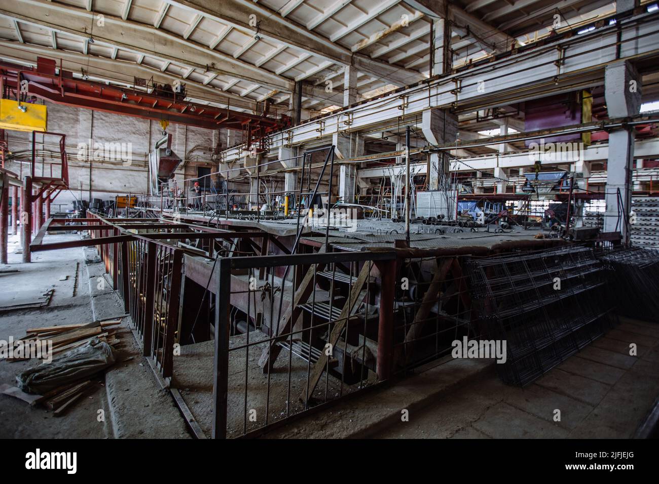 Reinforced concrete factory. Production of iron armature reinforcement ...