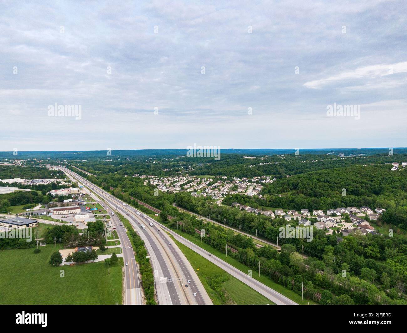 Aerial view of Interstate 44 through Eureka Stock Photo - Alamy