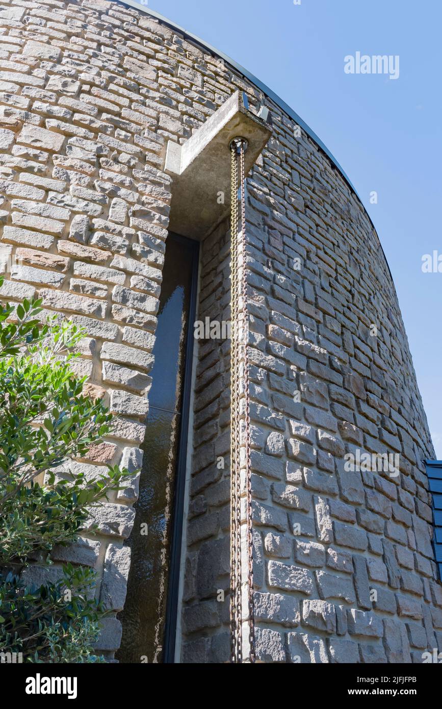 A stormwater chain drain on the 1971 St Patrick's Church in Asquith ...
