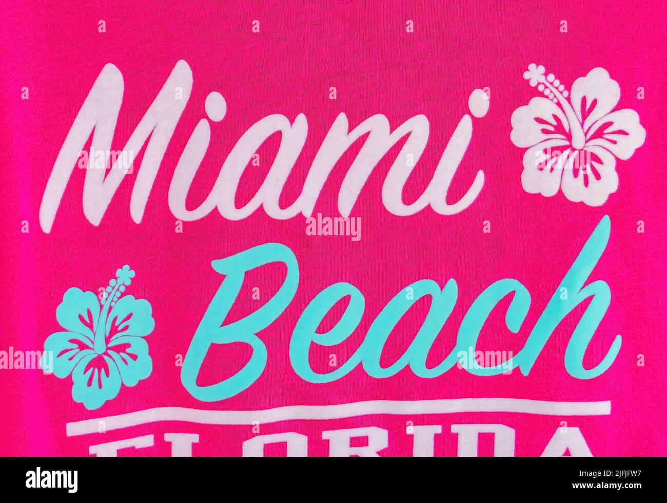 Colorful Miami Beach Shirt Souvenir Shopping Miami Florida Stock Photo ...