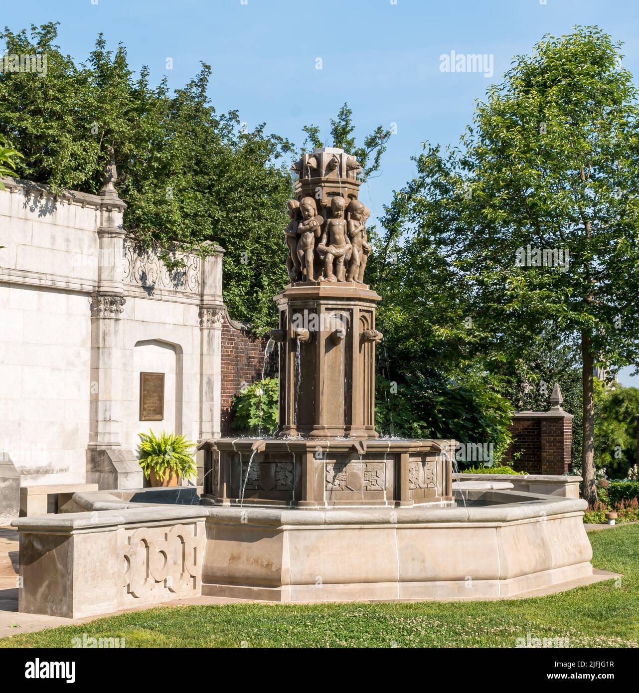 The fountain in Mellon Park, a city owned park in the Shadyside ...