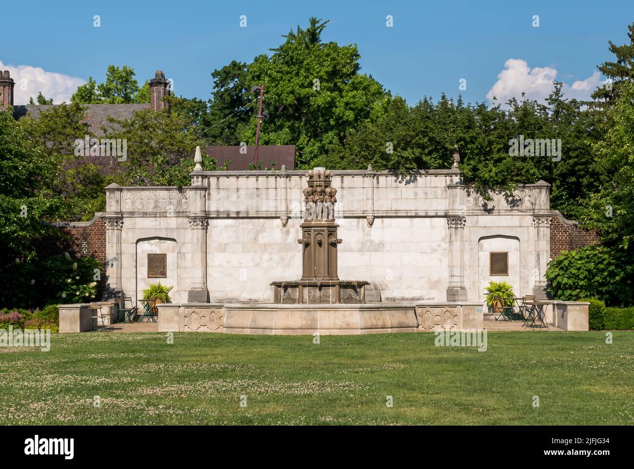 The fountain in Mellon Park, a city owned park in the Shadyside ...