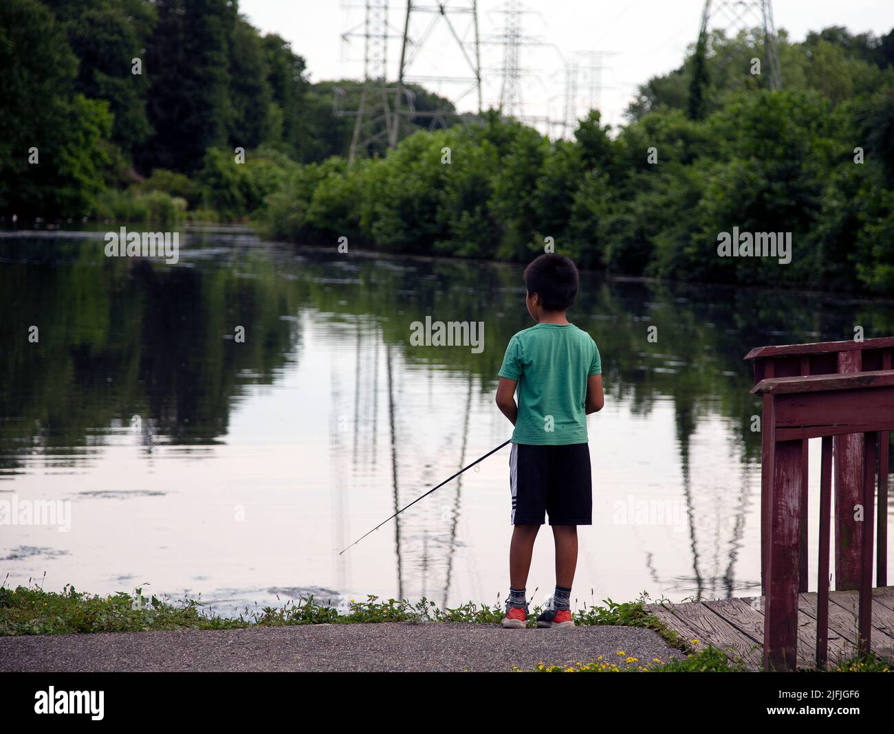Boy fish fishing hi-res stock photography and images - Alamy