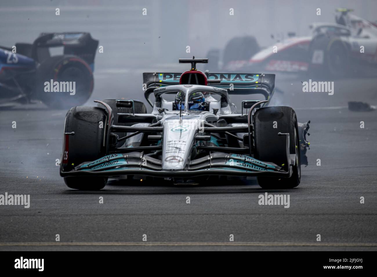 Silverstone - 03-07-2022, Silverstone Circuit, George Russell at the ...