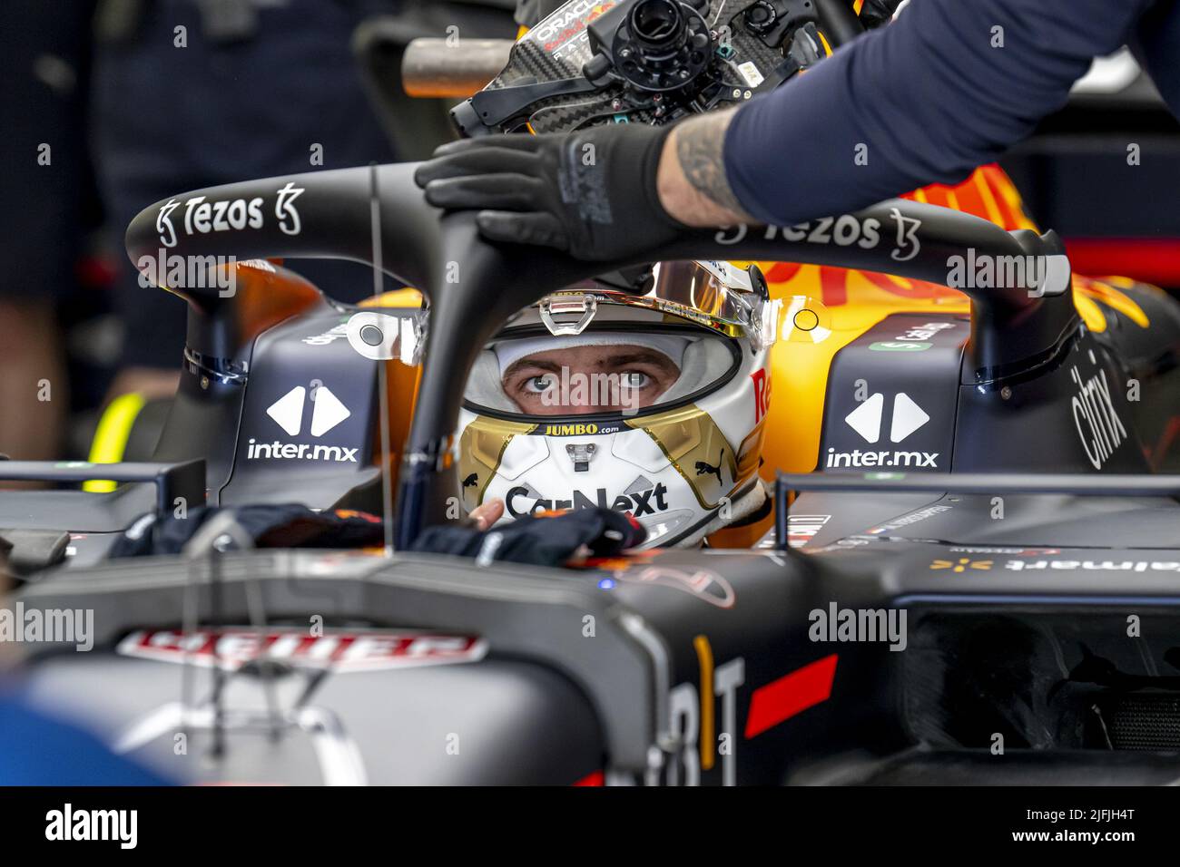 Silverstone - 01-07-2022, Silverstone Circuit, Max Verstappen at the ...