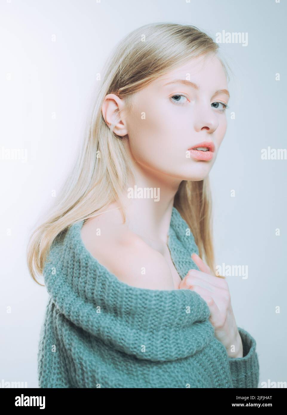 hair care dyeing. beauty hairdresser salon. healthy long hair with ...