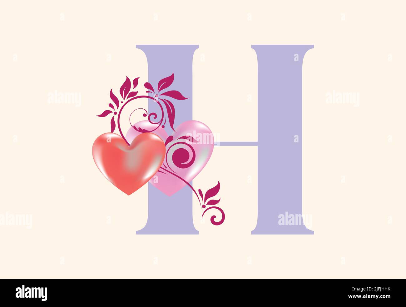 H Alphabet In Heart