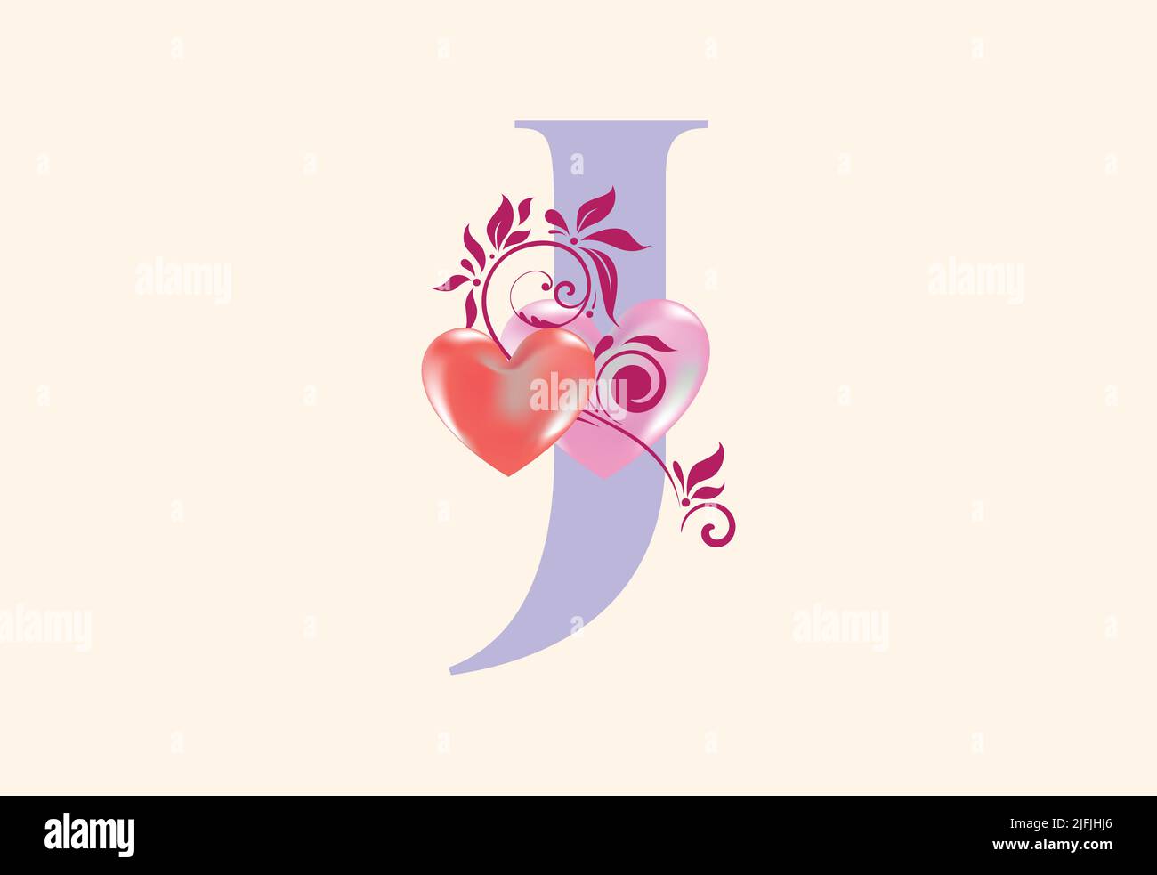 Letter j botanical logo hi-res stock photography and images - Alamy